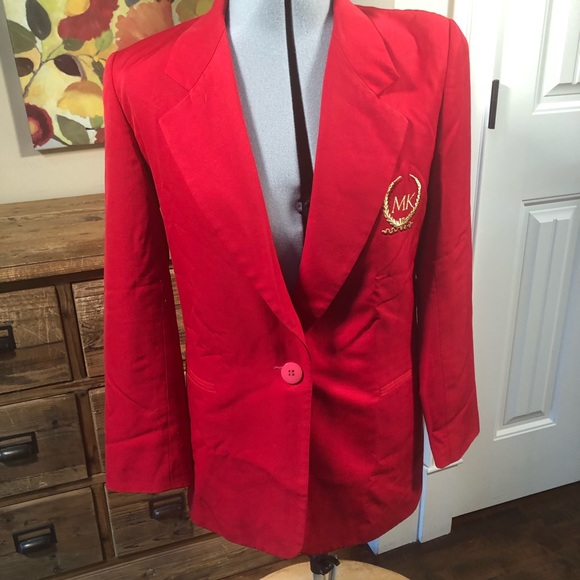 Angelica | Jackets & Coats | Vintage Mary Kay Red Blazer Jacket 8 ...